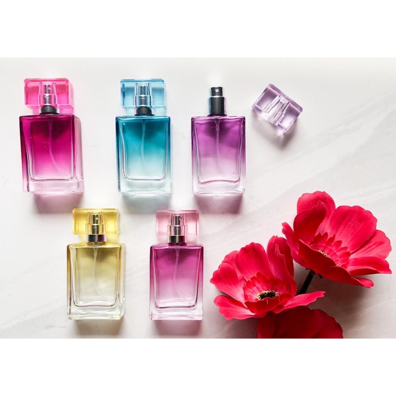 Jual 30ml Botol Perfume KOTAK WARNA Gradiasi Parfum Drat Ulir Minyak ...