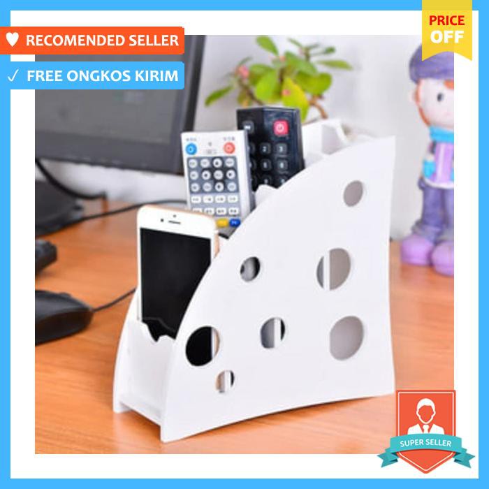 Jual Tempat Remote Hp Ac Tv Rak Penyimpanan Organizer Box Warna Putih ...