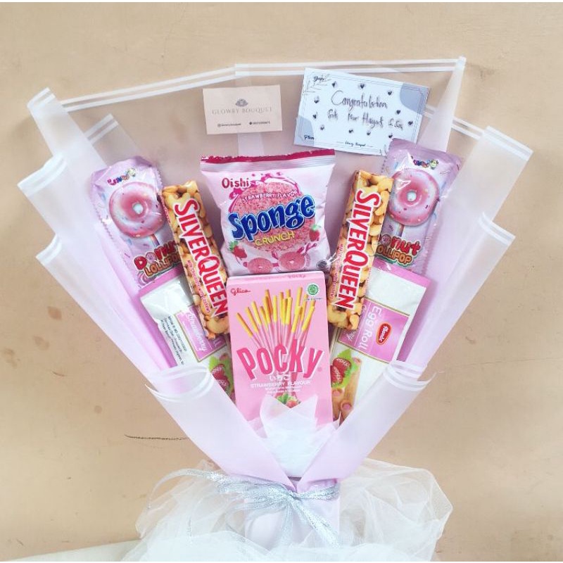 Jual buket makanan pink | Shopee Indonesia