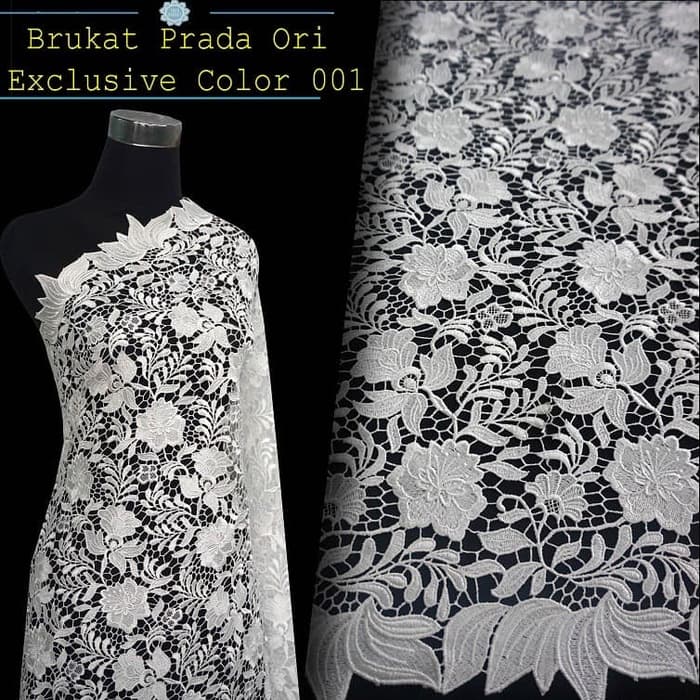 Jual Kain Brukat / Kain Brokat - Prada Ori 001 (Per 0,5 Meter) | Shopee ...