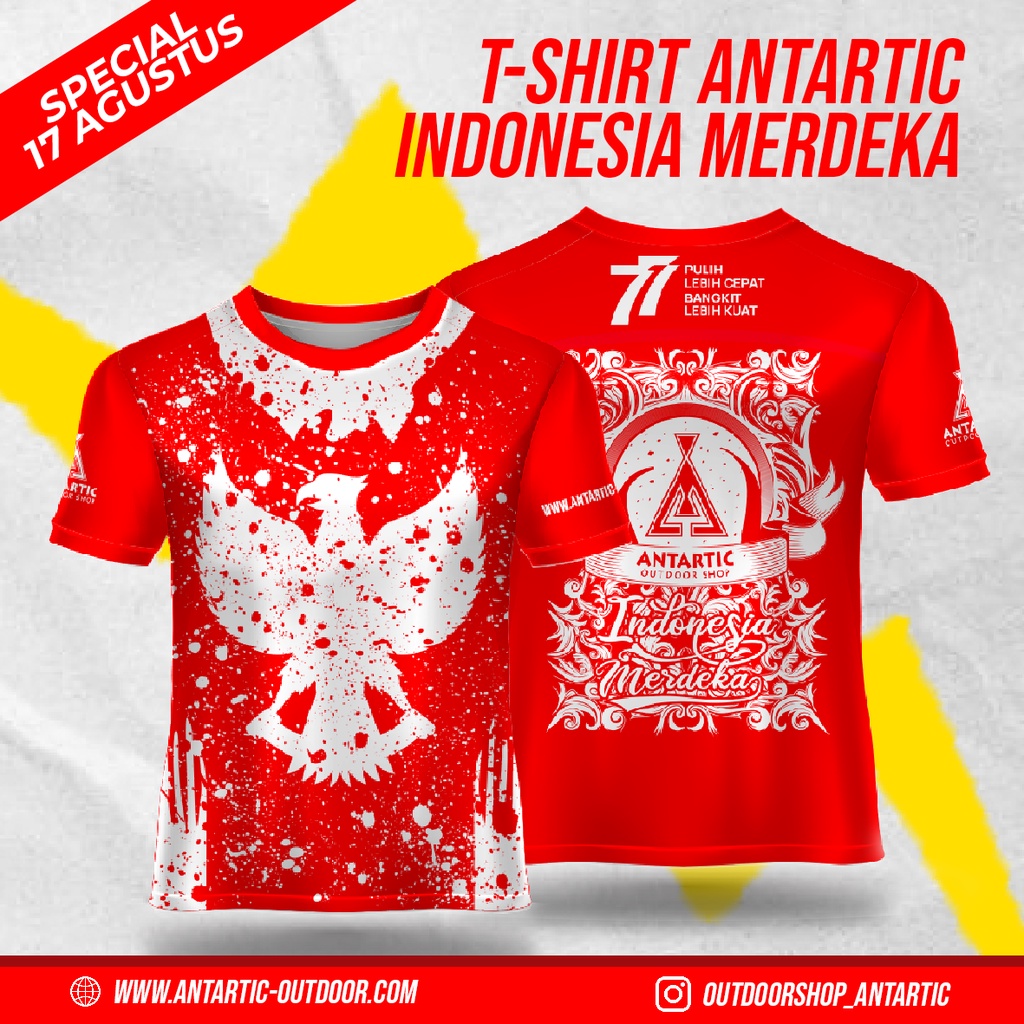 Jual Kaos Jersey Indonesia Merdeka Antartic 17 Agustus 77 | Shopee ...
