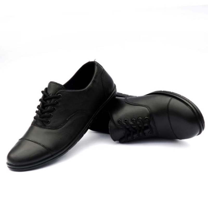 Jual Temukan Sepatu Kerja Pansus Pria Kulit Asli Hitam Cowo Kantoran ...