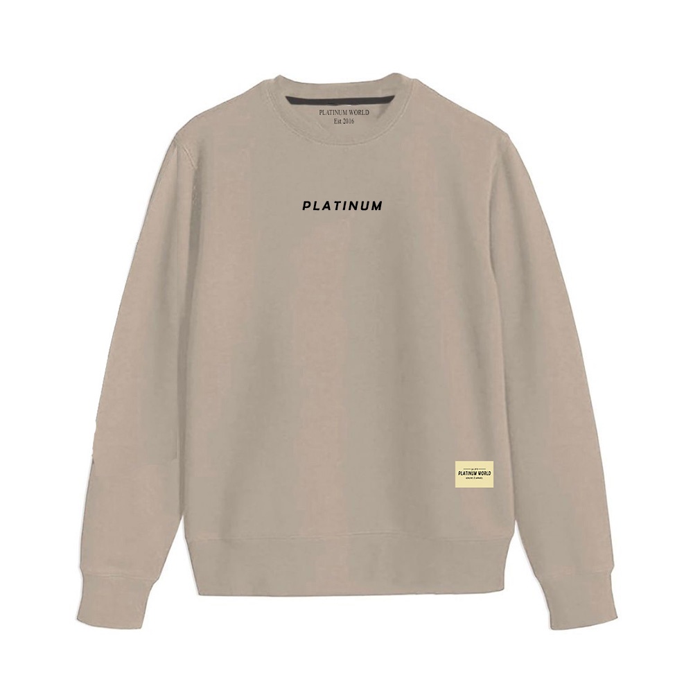 Jual Sweatshirt Crewneck Hoodie Small Platinum World Cream Authentic Quality | Shopee Indonesia