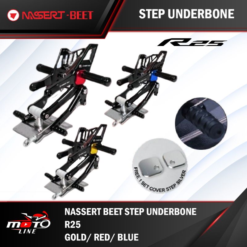 Jual STEP UNDERBONE NASSERT BEET 08 YAMAHA R25 BIRU/GOLD/RED/ | Shopee ...