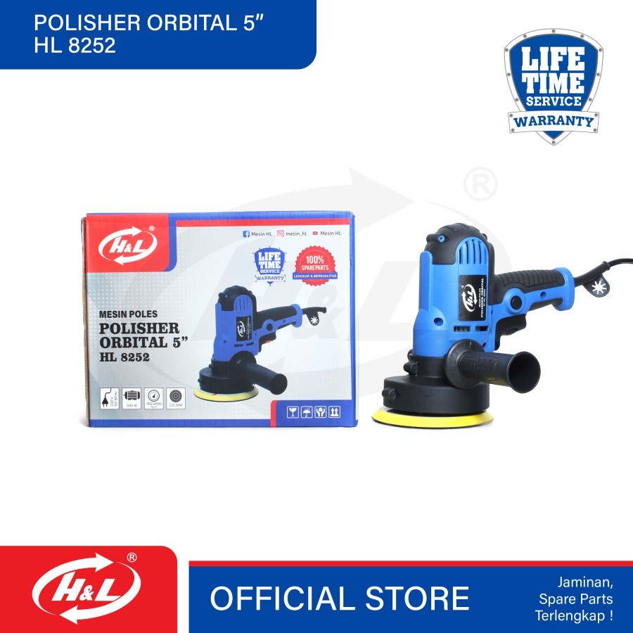 Jual HL 8252 Mesin Poles ORBITAL Dual Action Polisher 5 Inch | Shopee ...