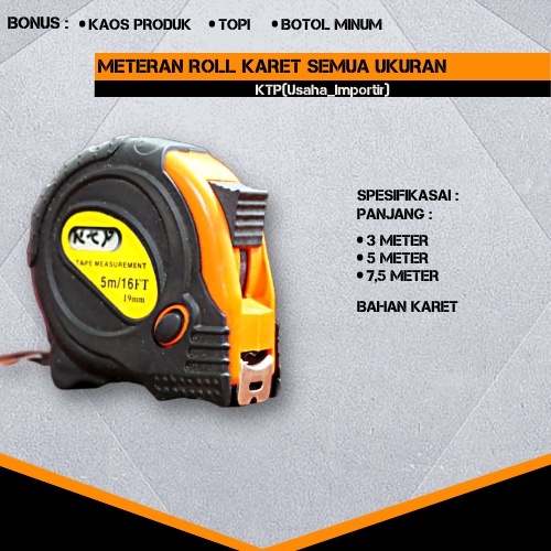 Jual Meteran Karet KTP Original Meteran Tukang Meteran Baju Meteran ...