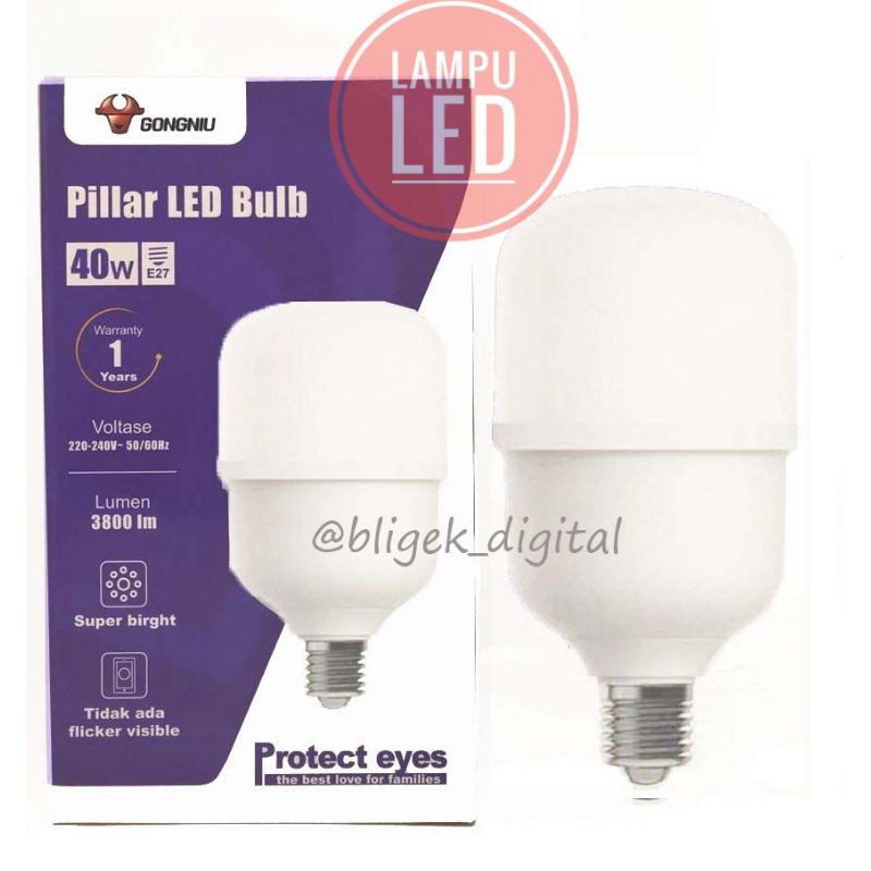 Jual Lampu LED putih 40 watt atau 50 watt GONGNIU | Shopee Indonesia