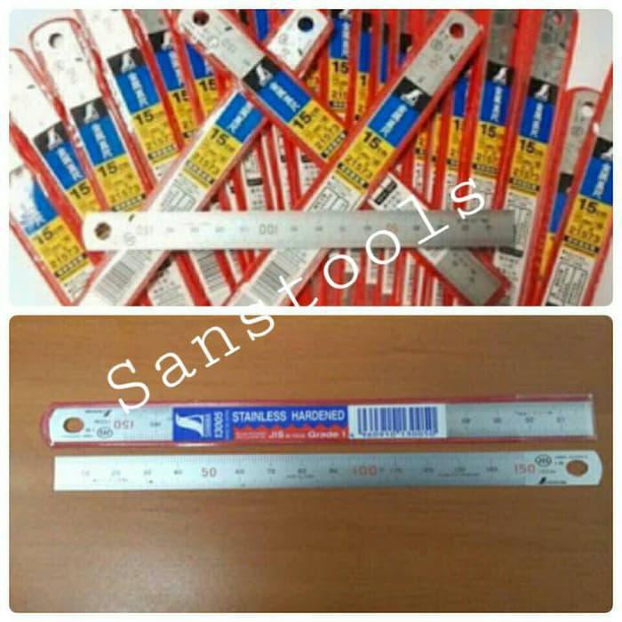 Jual penggaris stainless steel penggaris SHINWA 60CM ORIGINAL | Shopee Indonesia