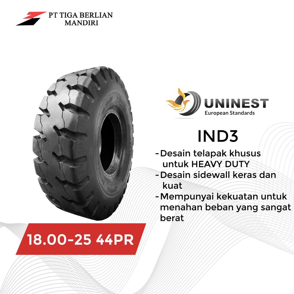 Jual BAN CRANE / REACH STACKER 18.00-25 44PR IND3 UNINEST ECONOMIC ...