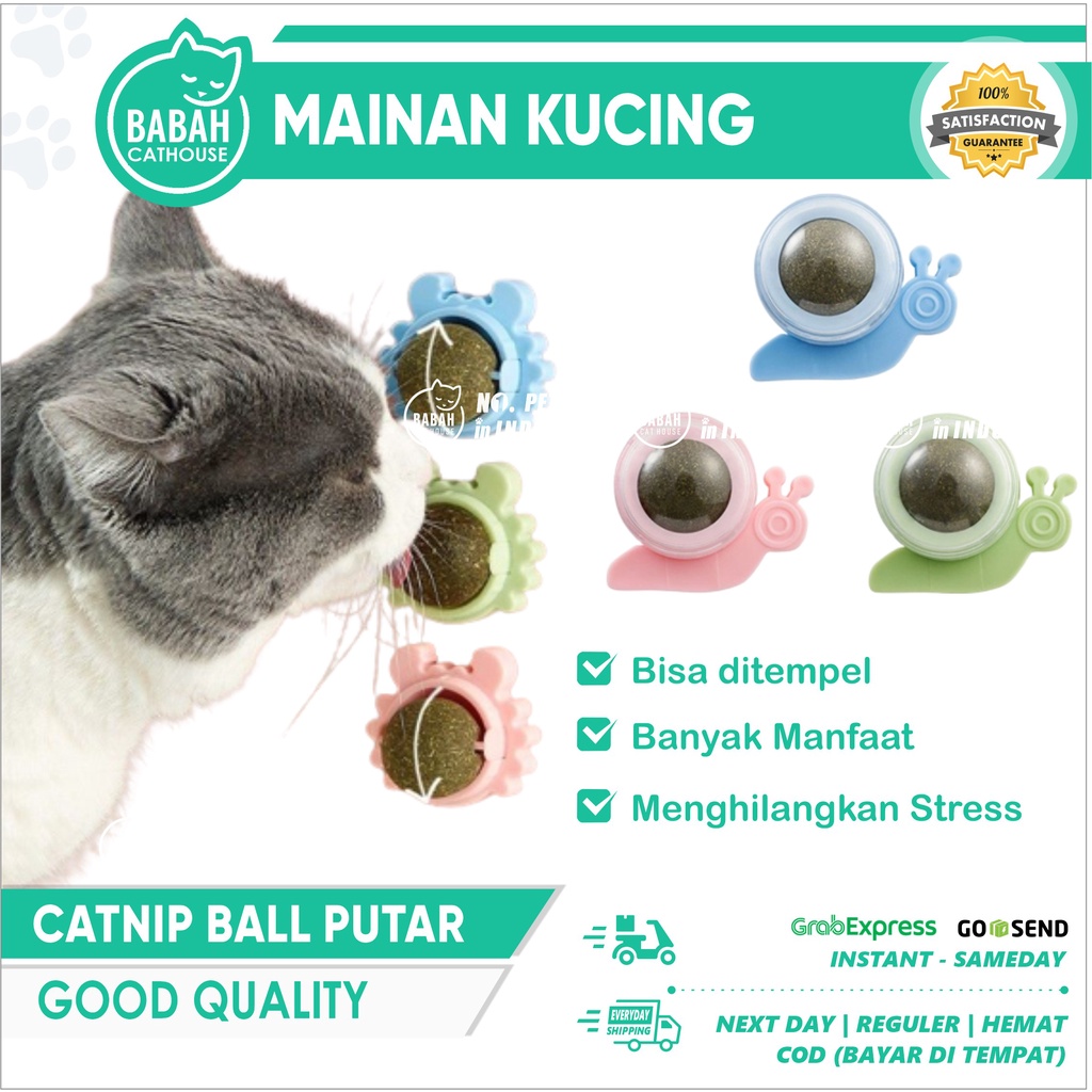 Jual CATNIP BALL PUTAR Mainan Kucing Bola Catnip Tempel Crab Snail Avocado Unik Interaktif Murah ...