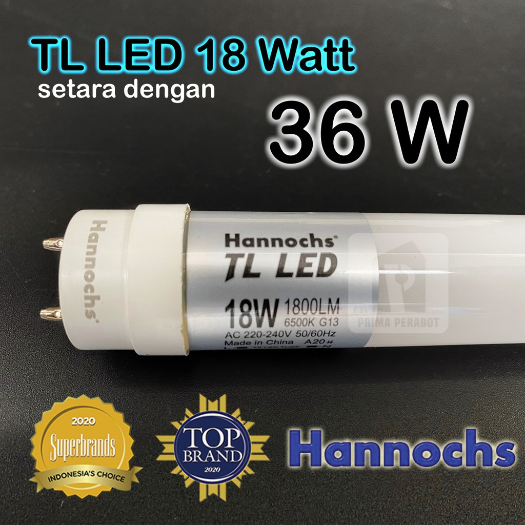 Jual Lampu TL LED 18 Watt Neon LED HANNOCHS Original | Shopee Indonesia