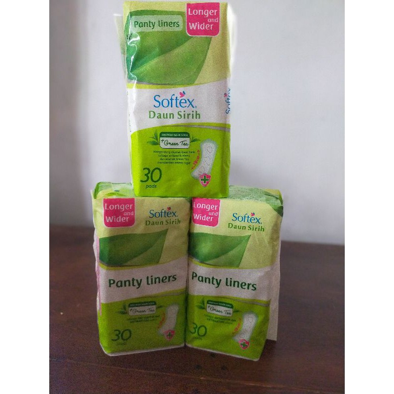 Jual softex panty liners longer and wider green tea | Shopee Indonesia