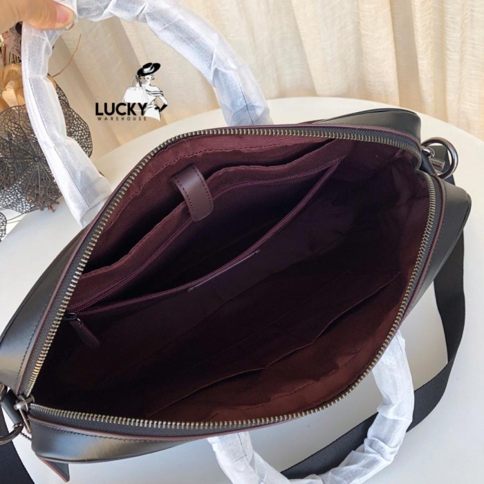 Jual Briefcase- Coach Beckett Compact Brief In Signature Canvas Black ...