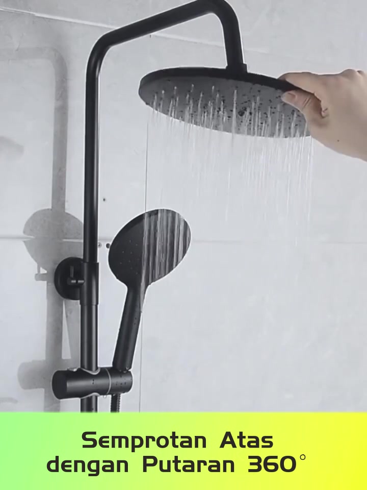 Jual Set shower panas dingin persegi/ shower kamar mandi/ set shower ...