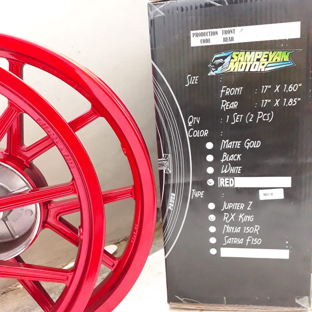 Jual Velg Racing Set Jupiter MX - Jupiter Z Power GP Wheel Drag 1 Biru ...