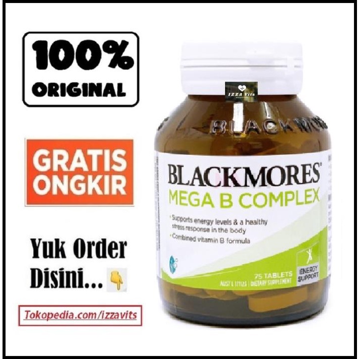 Jual Blackmores Mega B Complex Kompleks Vitamin Vit B 75 Tablet ...
