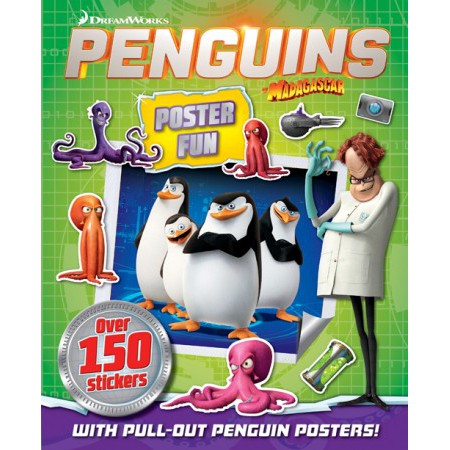 Jual Penguins of Madagascar Sticker Book: Penguins Poster Book | Shopee ...