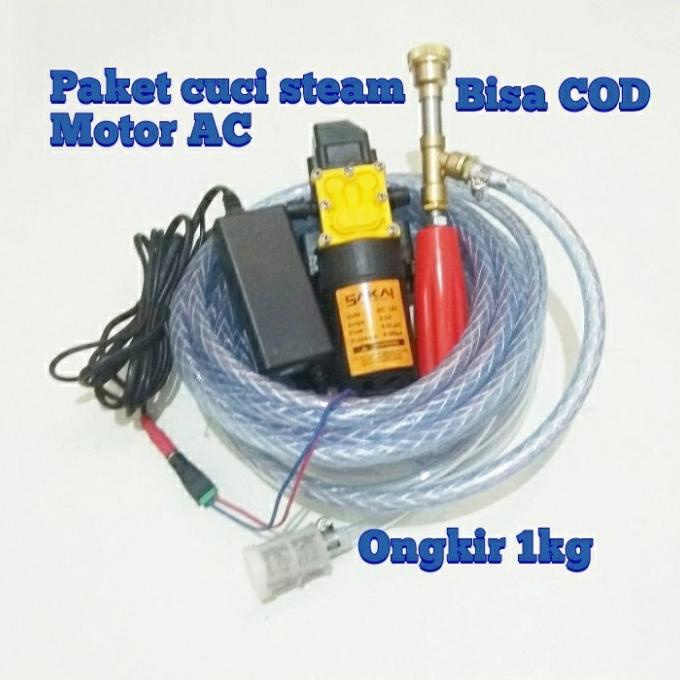 Jual Pompa air mini DC Alat semprot spray cuci steam motor AC | Shopee ...