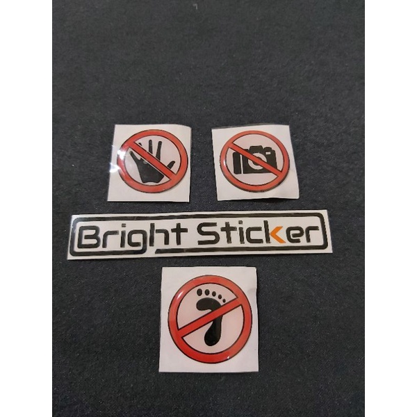 Jual STICKER EMBLEM DILARANG PEGANG,INJAK,FOTO TIMBUL 3D | Shopee Indonesia