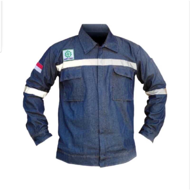 Jual Wearpack Safety Denim Jeans Semi Jacket Construction 1 With ...
