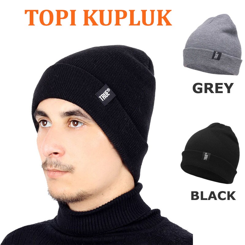Jual Topi Kupluk Bahan Rajut Beanie Hat Pria | Shopee Indonesia