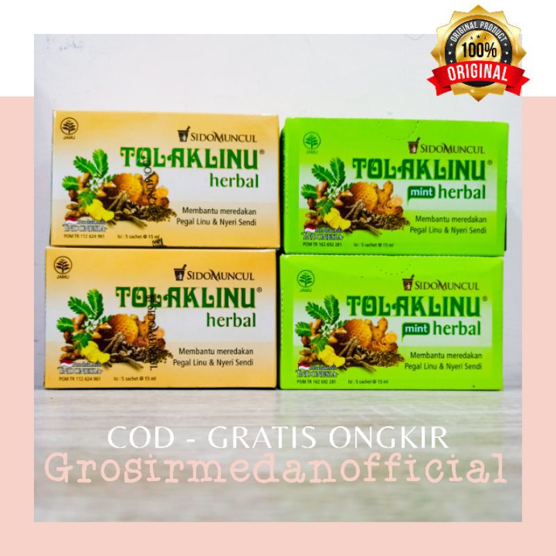 Jual TOLAK Linu per box HERBAL SIDOMUNCUL RASA JAHE DAN MINT ...