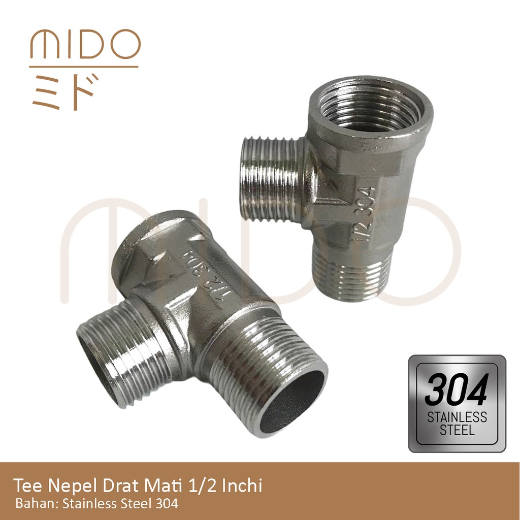 Jual Nepel T Stainless 1/2 / Tee Nepel / T Shower / Tee Shower Kran ...