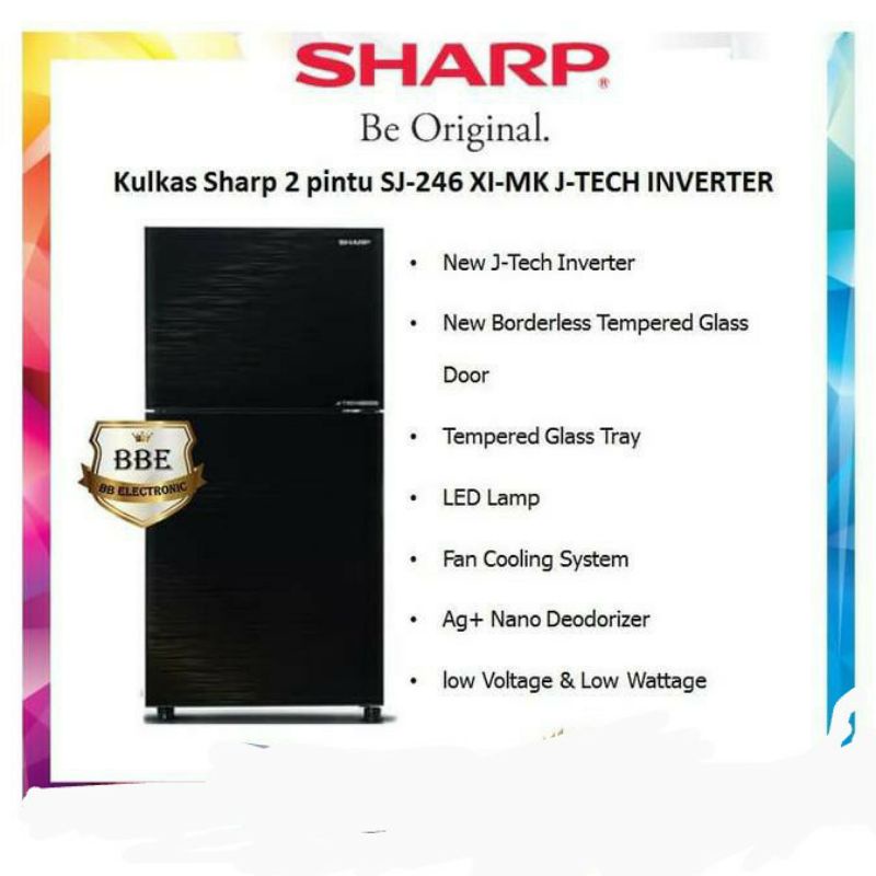 Jual Promo Kulkas Sharp 2 Pintu Sj-246 Xi-Mk J-Tech Inverter Garansi Resmi | Shopee Indonesia