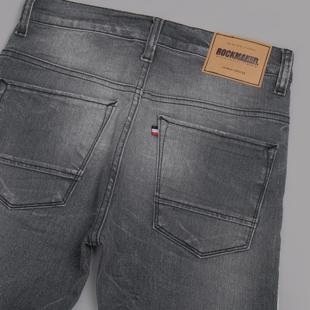 Jual ROCKMAKER CELANA DENIM SLIM FIT SELVEDGE ACCENT SMURF GREY ...