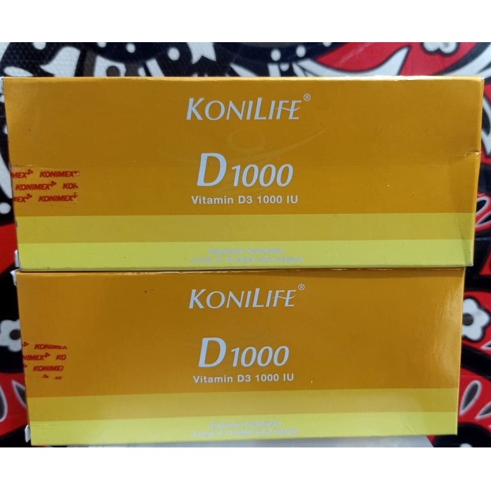 Jual KONILIFE D1000 (BOX 30 TABLET) VITAMIN D3 1000 IU | Shopee Indonesia
