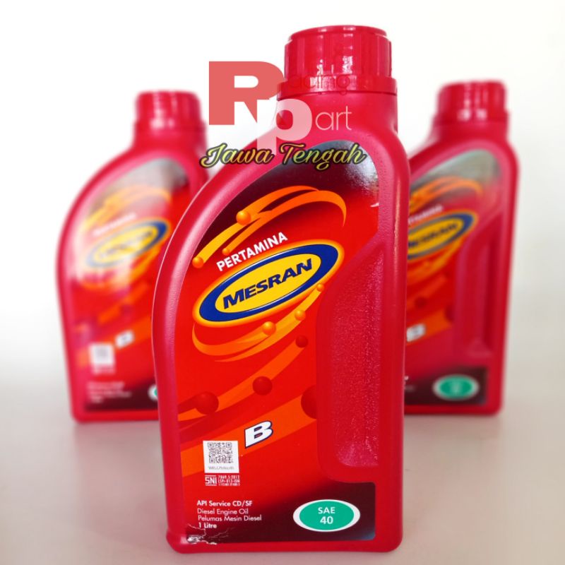 Jual Oli PERTAMINA MESRAN B SAE 40 1L Pelumas Mesin Disel | Shopee ...