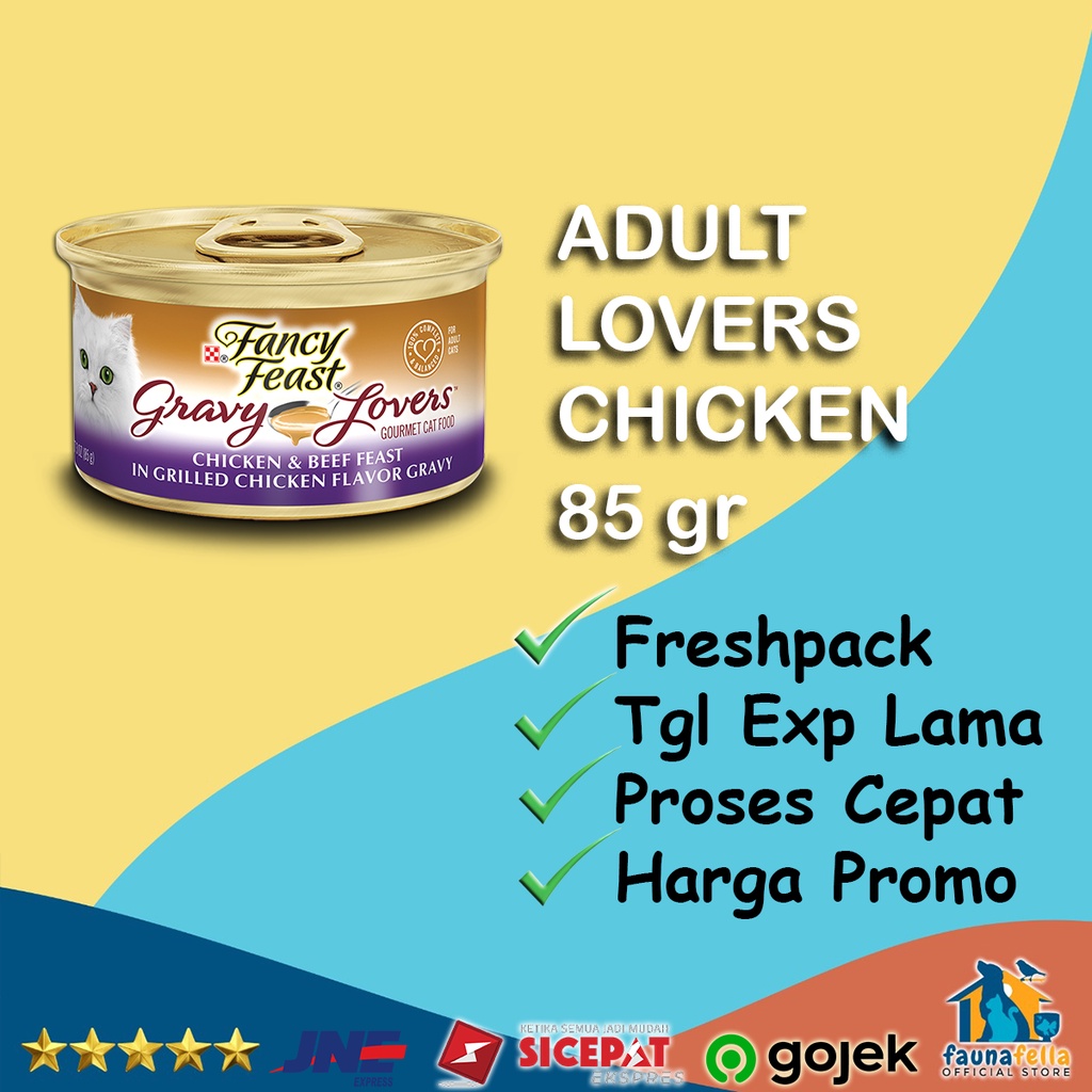 Jual Makanan Basah FANCY FEAST Wet Food Lovers Chicken 85 gr | Shopee ...