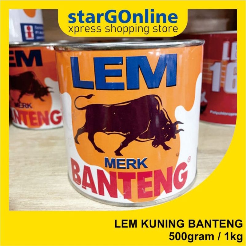Jual lem merk BANTENG kemasan kaleng 500gr | Shopee Indonesia