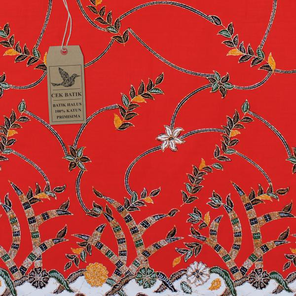 Jual Kain Batik - Motif Bambu Paras Madura Unik (Orange Soft) | Shopee ...