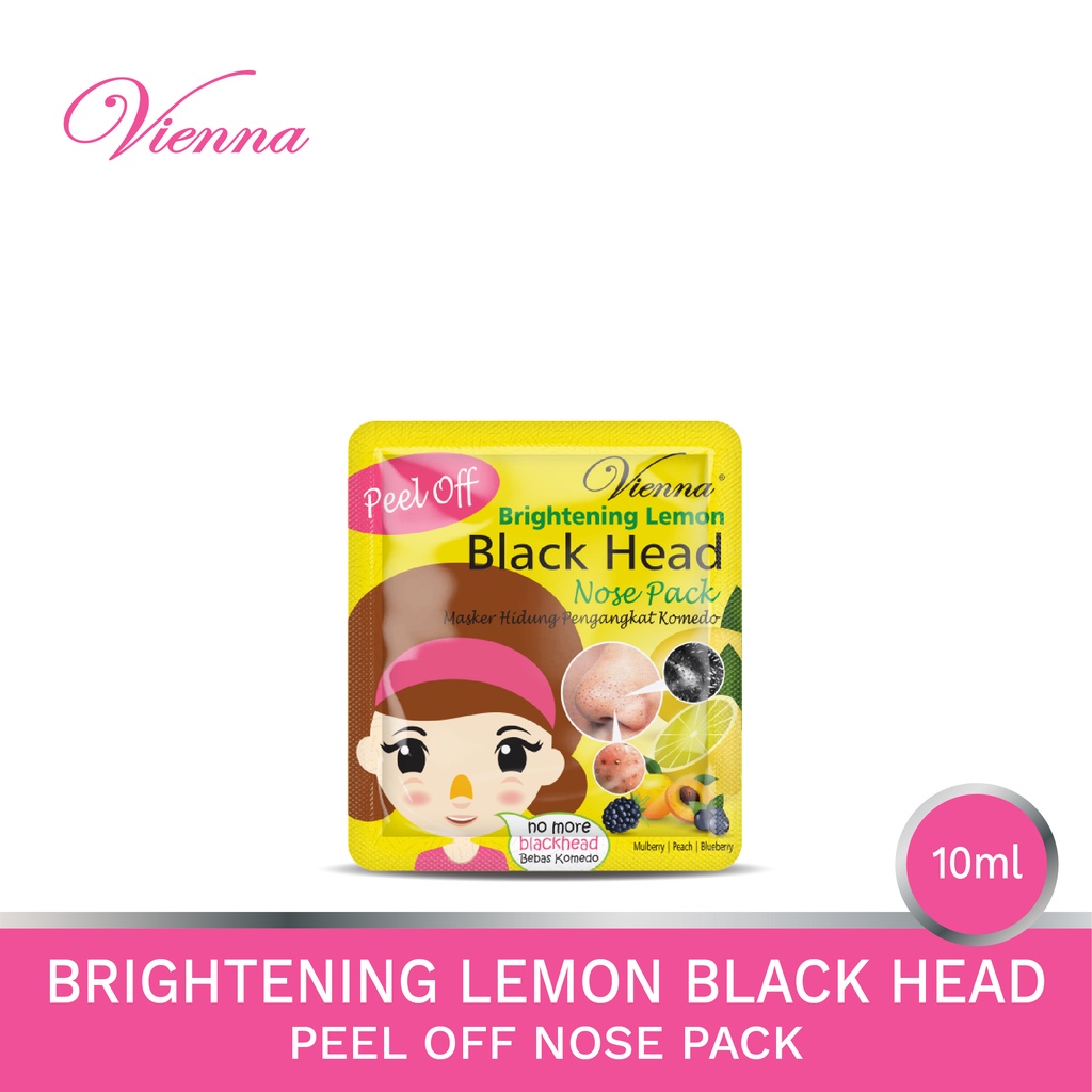 Jual VIENNA BLACK HEAD NOSE PACK BRIGHTENING LEMON - 10ML SACHET ...