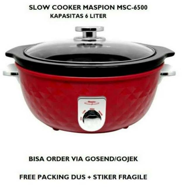 Jual Slow Cooker Maspion MSC 6500 / MSC6500 Kapasitas 6 Liter | Shopee ...