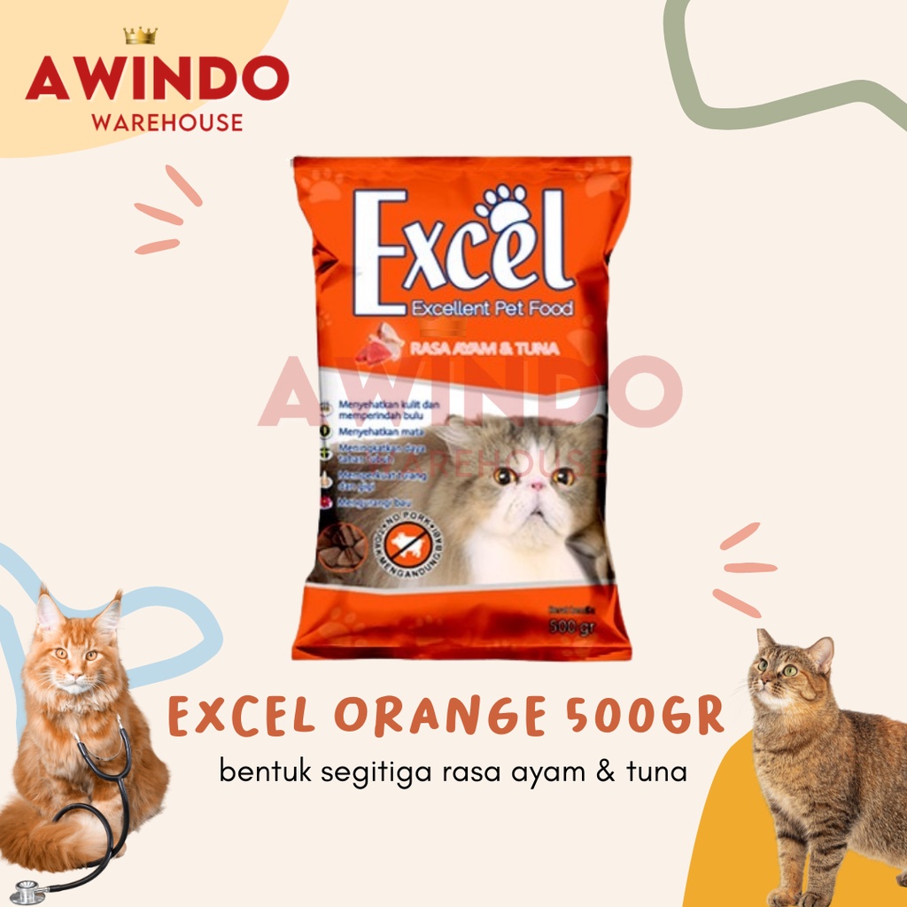 Jual EXCEL ORANGE - Makanan Pakan Kucing Kering Excel Excellent Rasa ...