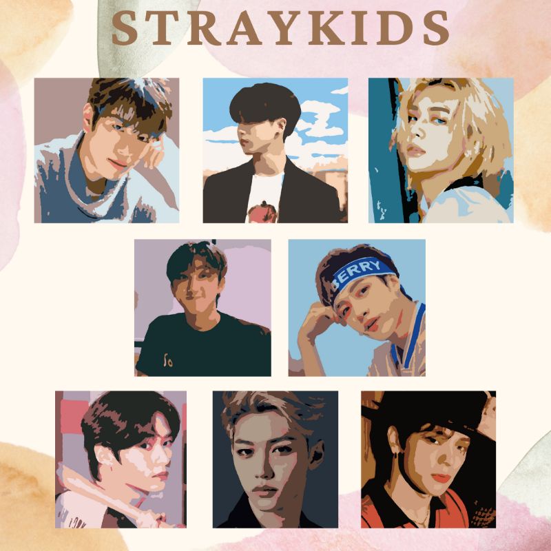Jual Paint By Number [STRAY KIDS] | Painting Kit Kanvas | Kit lukis ...