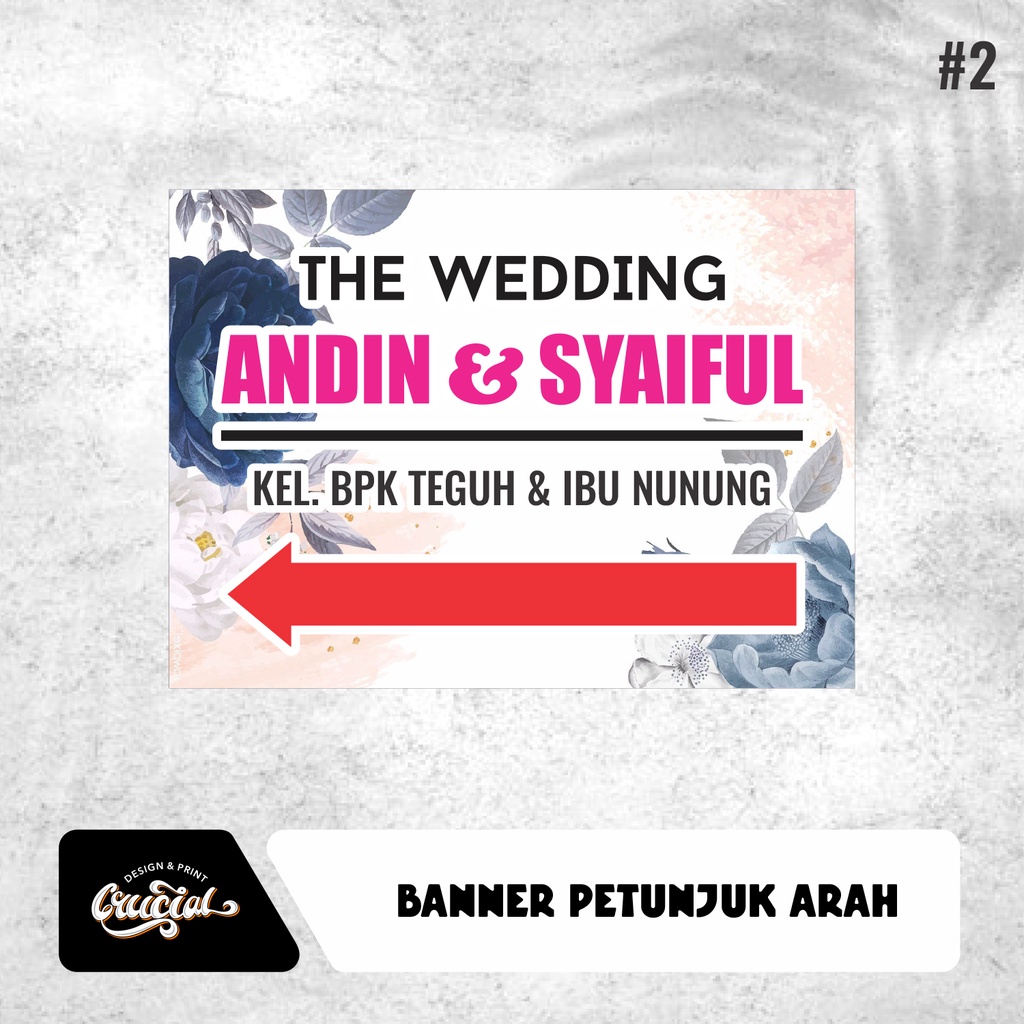 Jual Banner Petunjuk Arah Pernikahan JDM | Shopee Indonesia