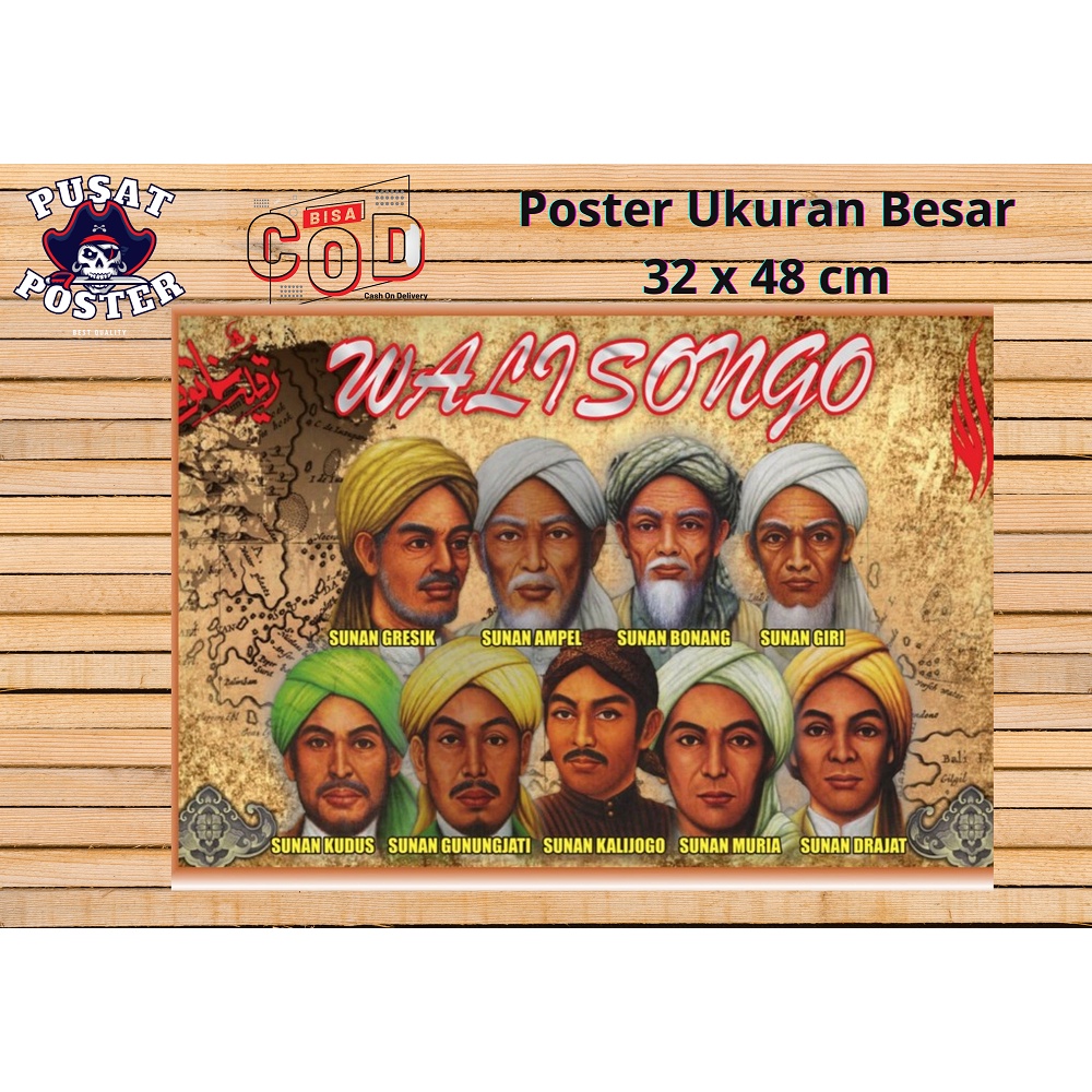 Jual POSTER WALI SONGO - FOTO WALI SONGO - POSTER DINDING - PAJANGAN ...