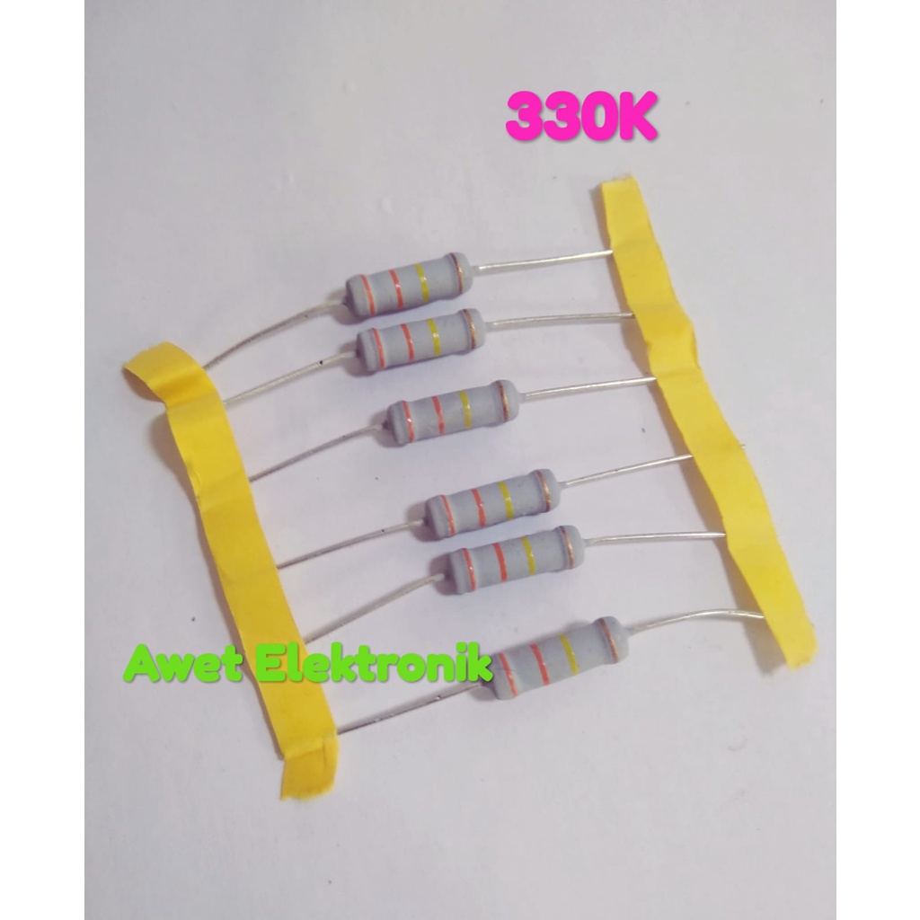 Jual resistor 330k ohm 2 watt resistor 330k 2w resistor 330K 2W | Shopee Indonesia