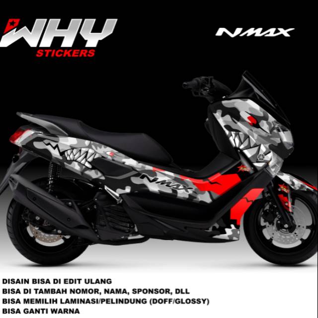 Jual Decal Stiker Dekal Sticker NMAX Fullbody Hiu Shark | Shopee Indonesia