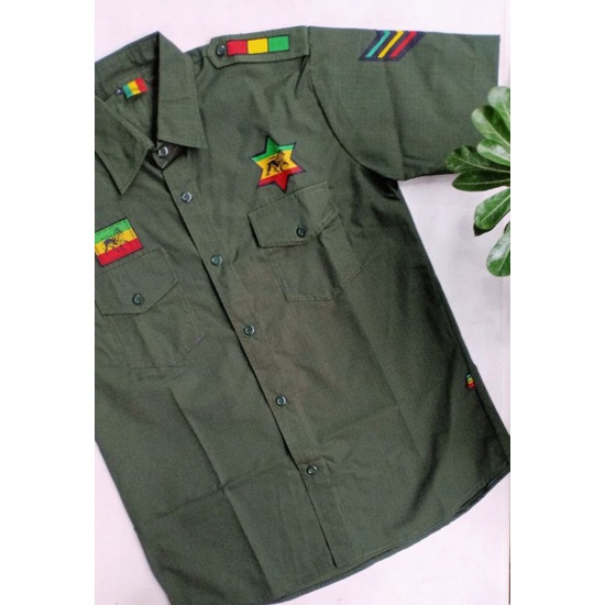 Jual kemeja rasta army shirt reggae JATIMAIKA | Shopee Indonesia