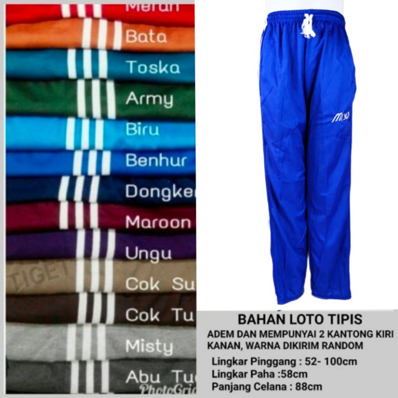 Jual 2 PCS Celana Panjang Training Panjang Pria Cewek Cowok Ukuran ...