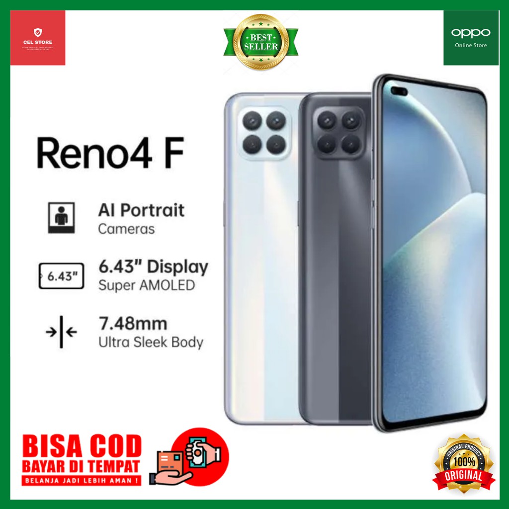 Jual OPPO RENO 4F 8/128GB GARANSI RESMI!! | Shopee Indonesia