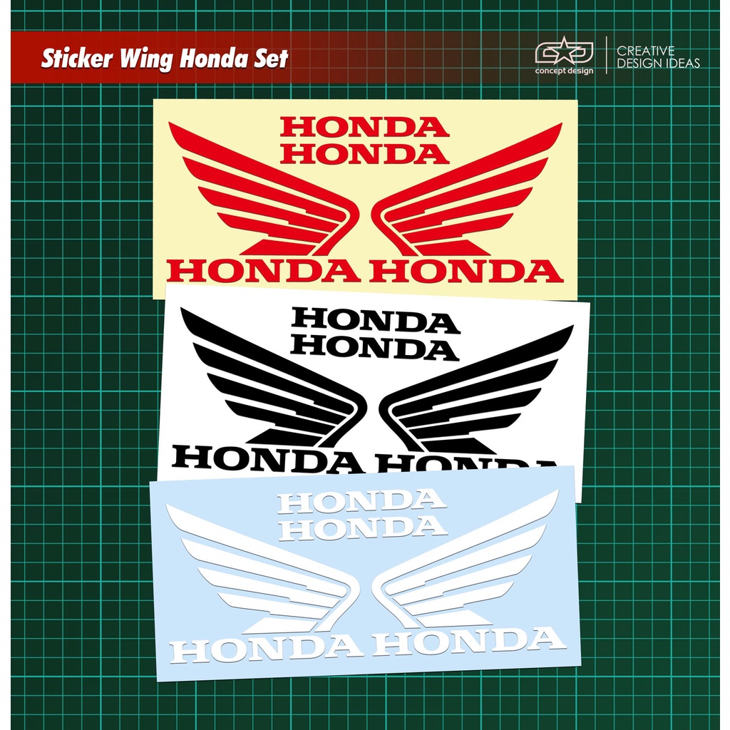 Jual Sticker Honda Wing Set | Shopee Indonesia