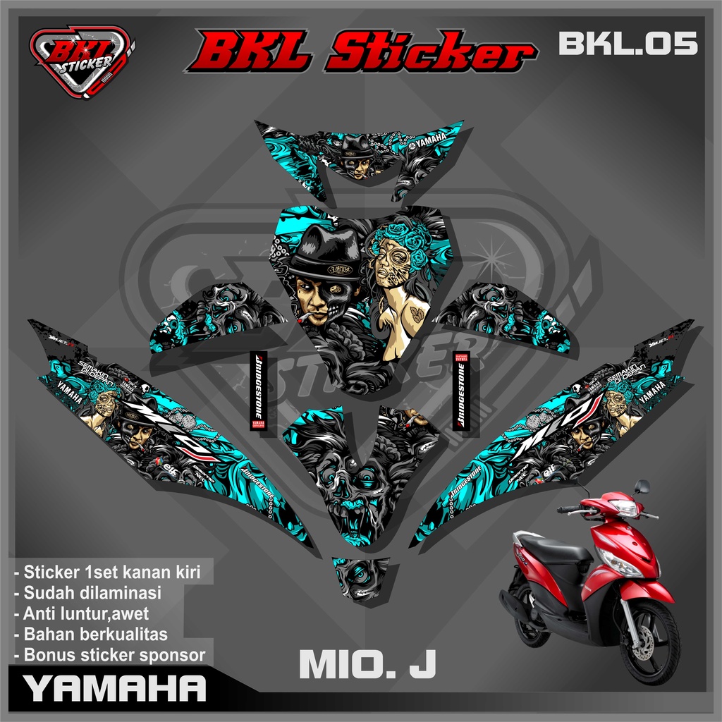 Jual Stiker Striping DECAL Variasi Lis MIO J Full Body Desain Racing ...