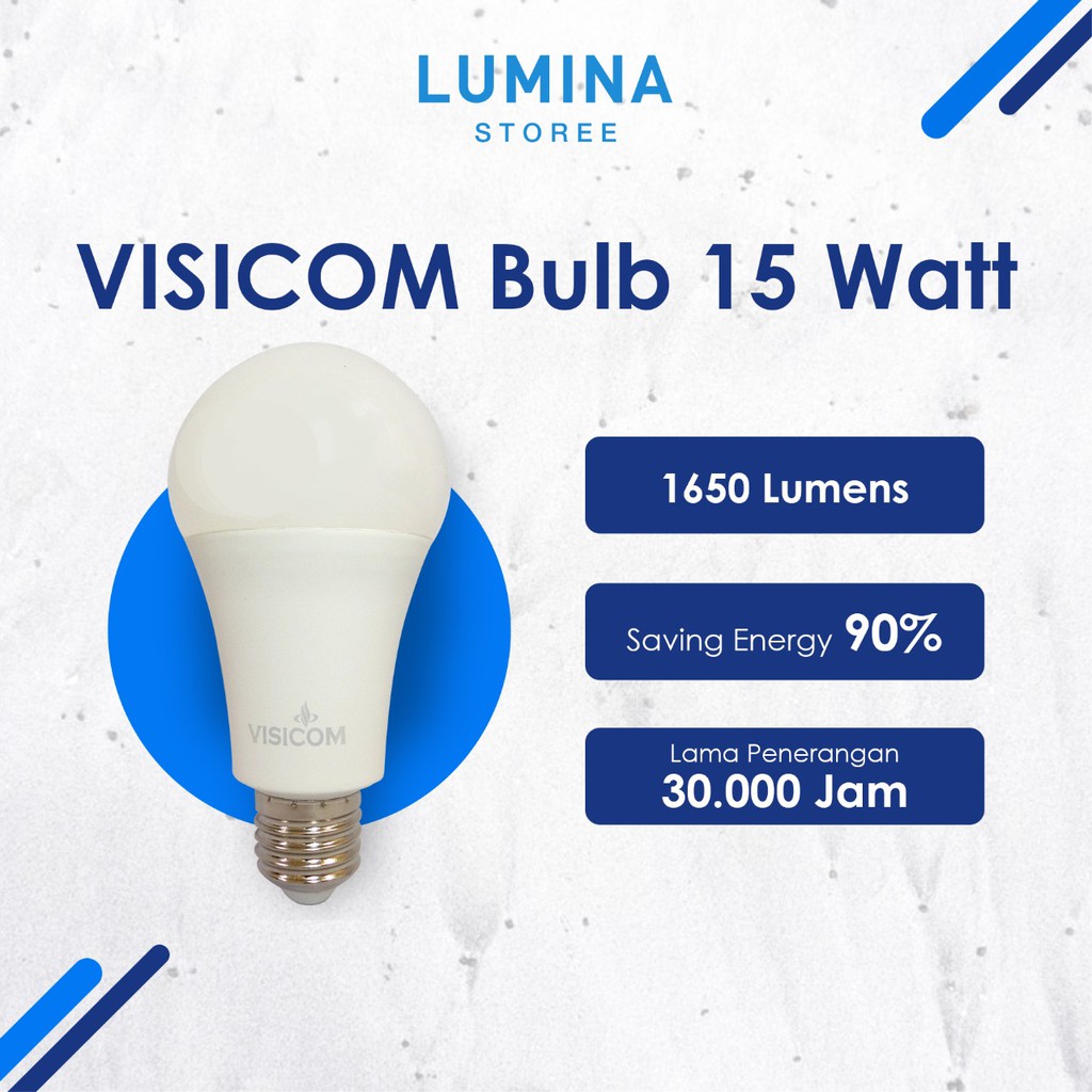 Jual Lampu LED Bulb 15W Watt Visicom (HB) | Shopee Indonesia