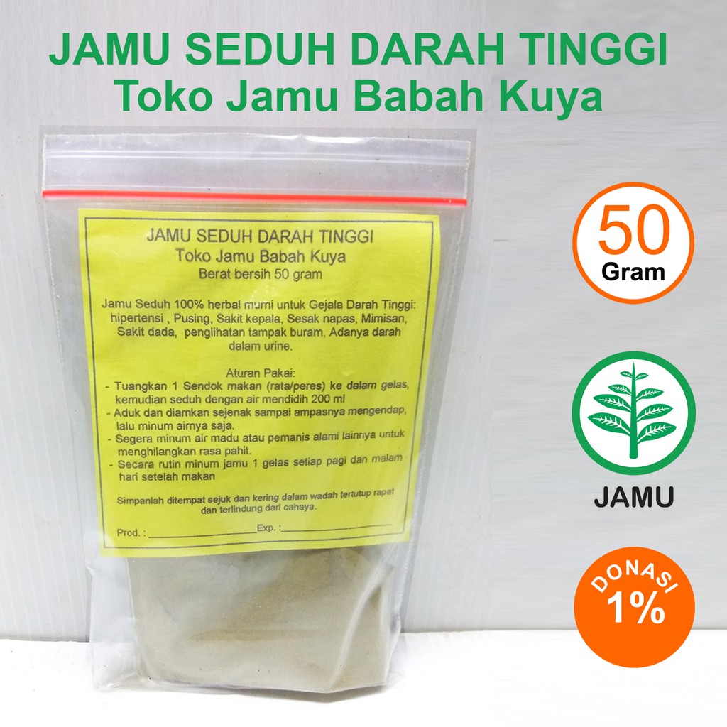 Jual Darah Tinggi Hipertensi Toko Jamu Babah Kuya Racikan Seduh Serbuk ...