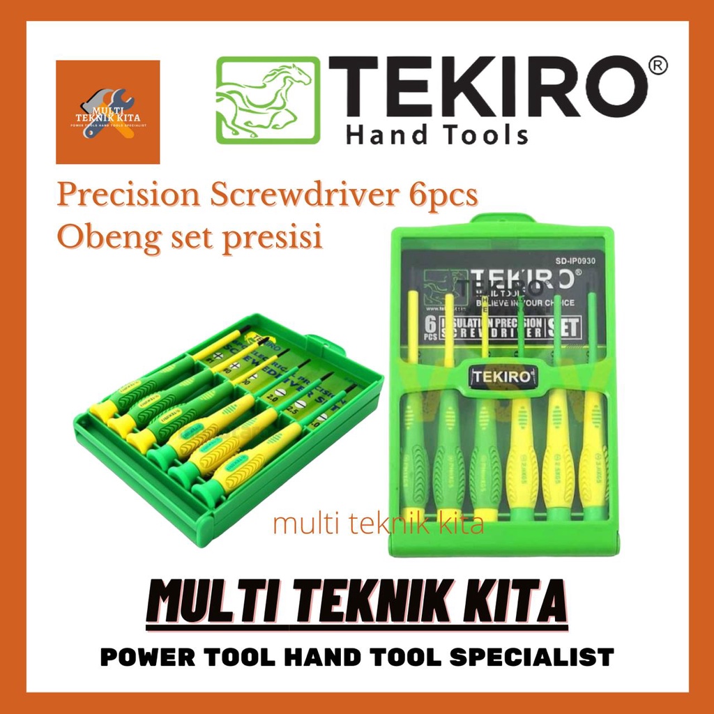 Jual TEKIRO OBENG SET PRESISI / PRECISION SCREWDRIVER 6 PCS TEKIRO SD ...